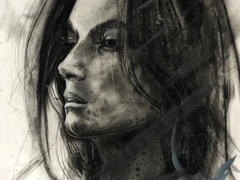 Realistic and impulsive charcoal drawing portrait | Upwork