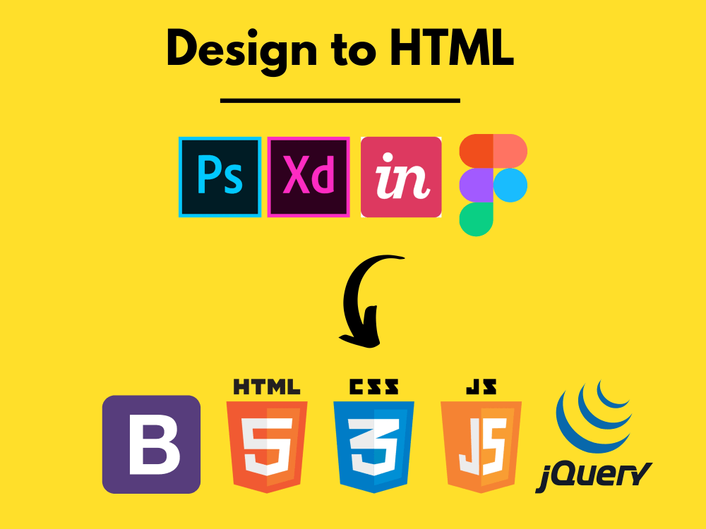 PSD to HTML, Figma to HTML, Adobe XD to HTML,Zeplin to HTML using Bootstrap | Upwork