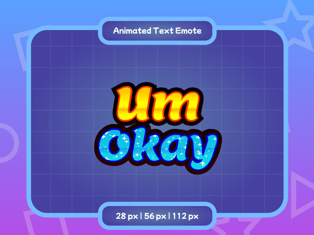 Animated text emote for twitch or discord | Upwork