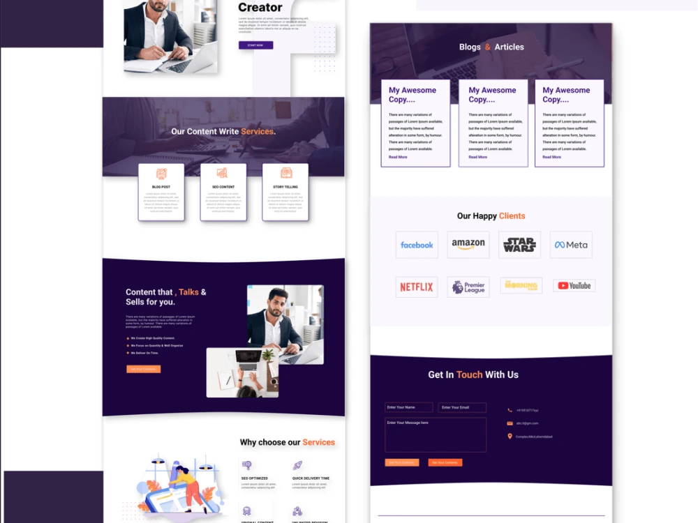 An attractive & responsive landing pages design. | Upwork