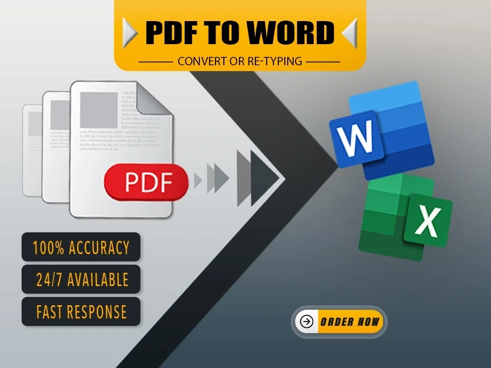 MS Word Typing and Formatting, PDF to MS WORD, MS EXCEL etc | Upwork