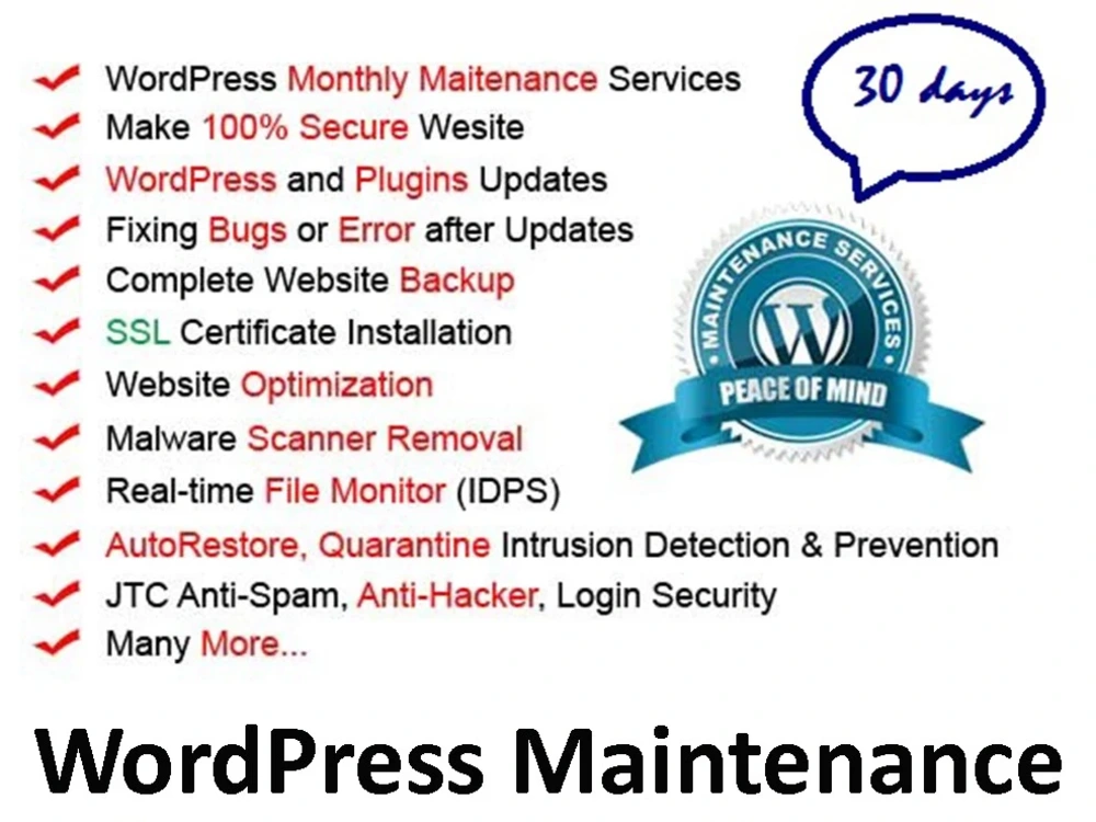 Monthly WordPress Website Maintenance Service & Support | WP Expert | Upwork