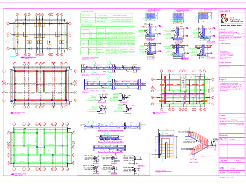 A structural 2d plan, 3d model, detailing of RCC & Steel Structure ...