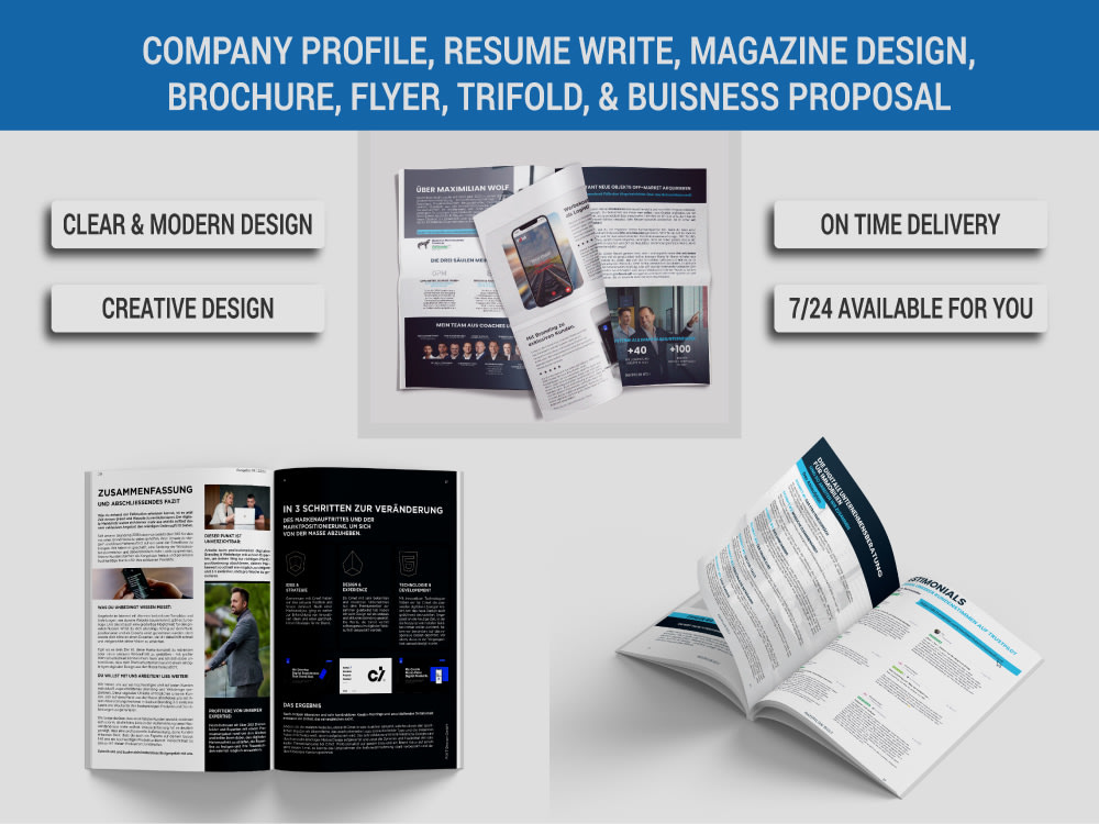 Magazine Design – Company Profile – Catalog Design – Brochure ...