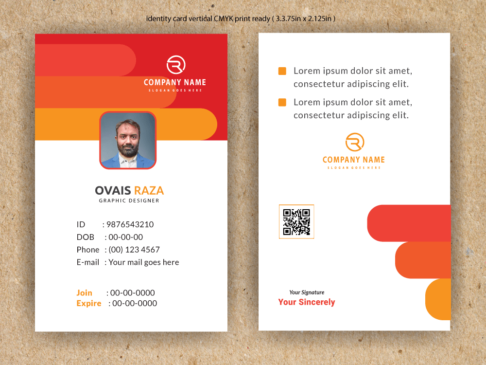 Modern ID Card, ID Badge, Student ID, Name Card | Upwork