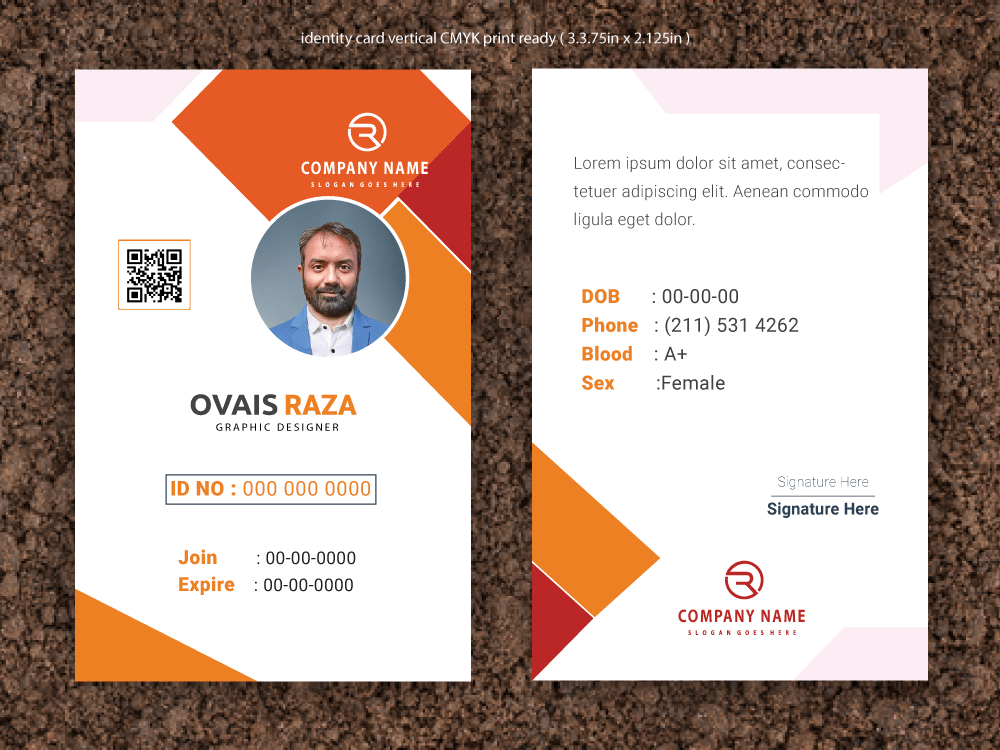 Modern ID Card, ID Badge, Student ID, Name Card | Upwork
