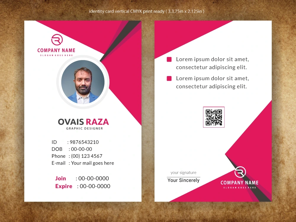 Modern ID Card, ID Badge, Student ID, Name Card | Upwork