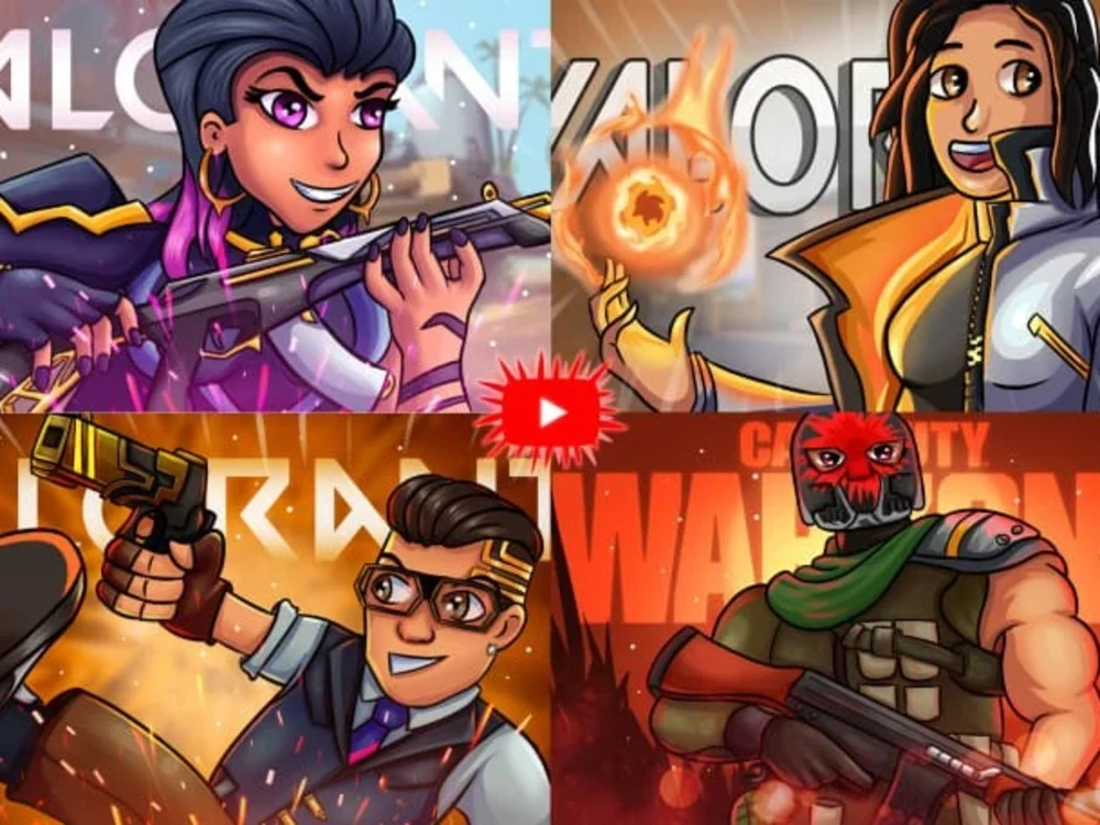 Beautiful Cartoon Style YouTube Thumbnail | Upwork