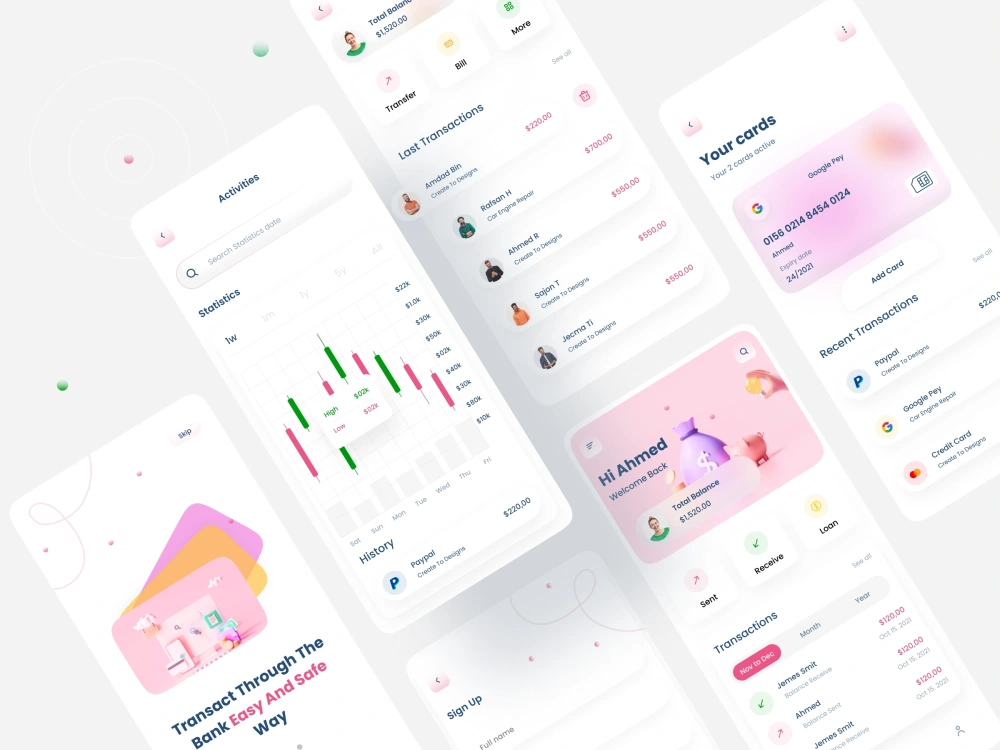 Unique mobile app UI UX design by figma | Upwork