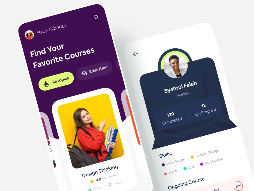 Unique mobile app UI UX design by figma | Upwork