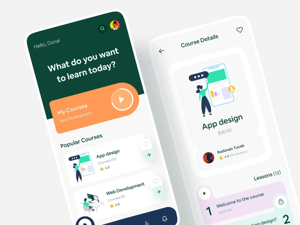 Unique mobile app UI UX design by figma | Upwork