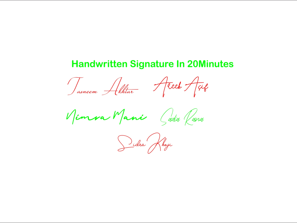 Real handwritten signature cursive signature autograph | Upwork