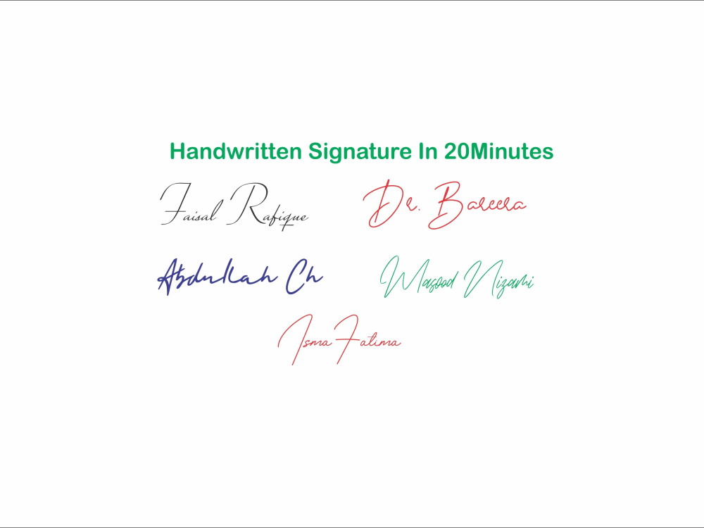 Real handwritten signature cursive signature autograph | Upwork