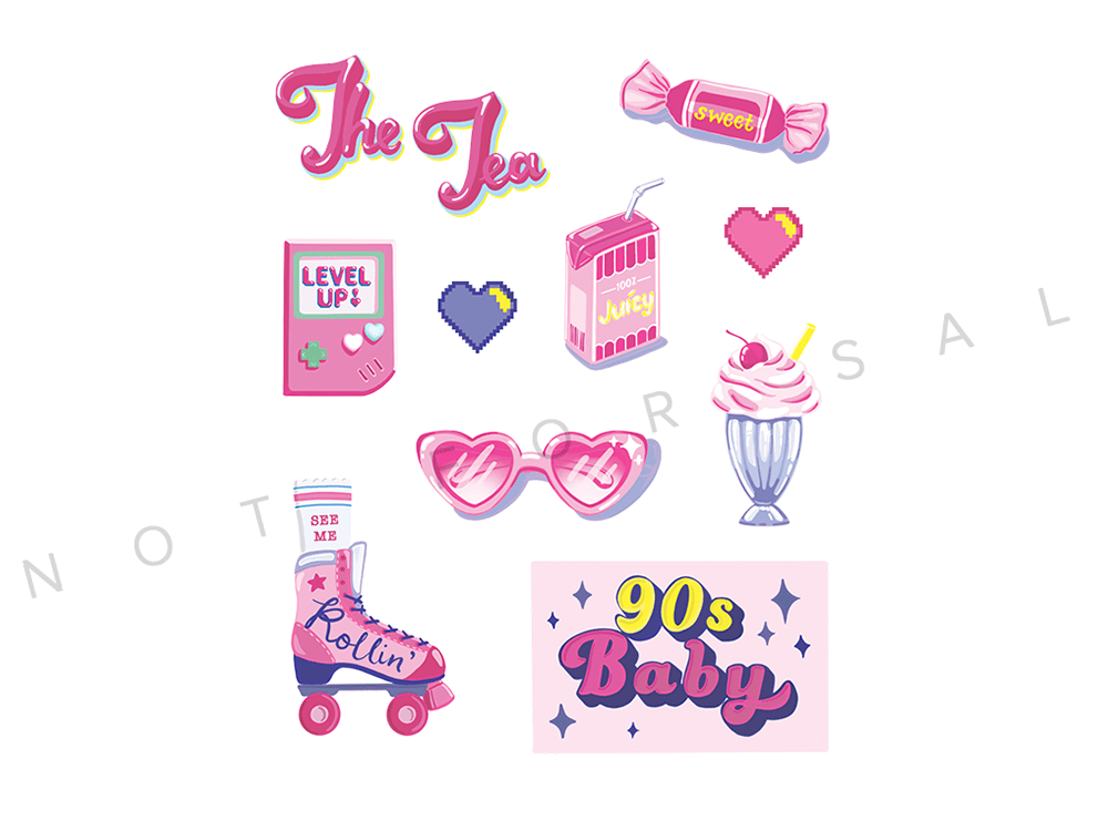 A cute illustrated sticker sheet design | Upwork