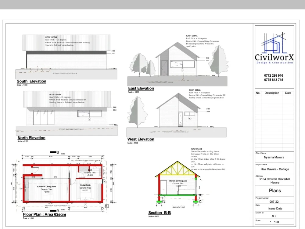 A highly detailed 2D construction drawings set done in Revit | Upwork