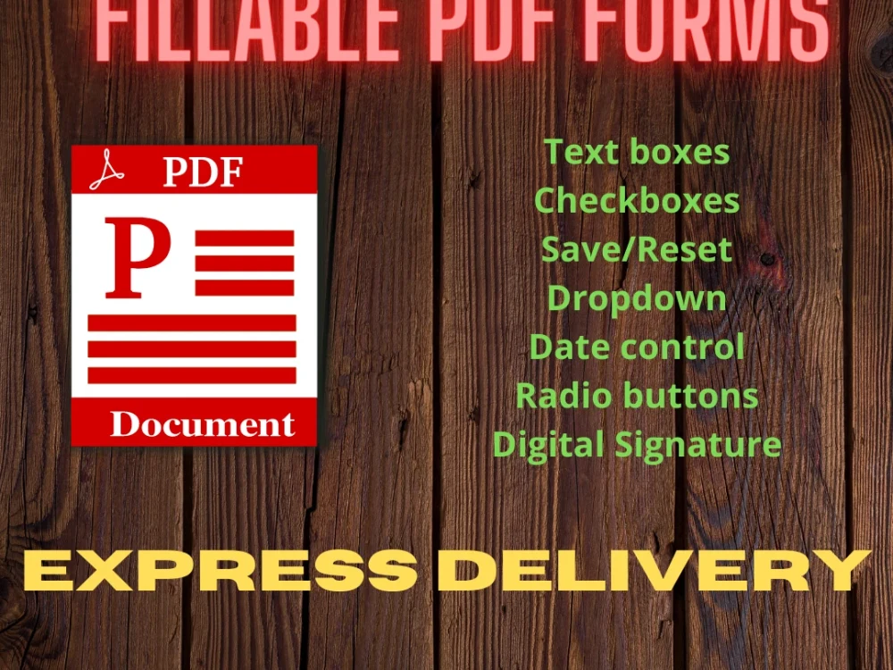 Fillable PDF forms with Express Delivery | Upwork