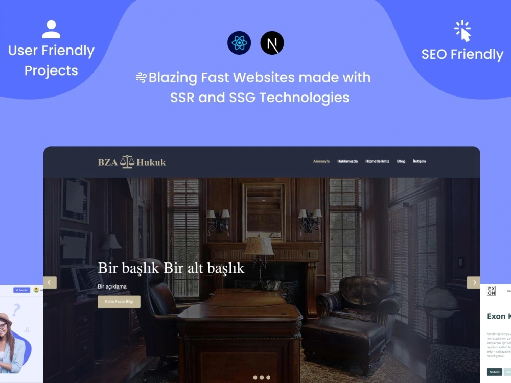 A blazing-fast Next.js/React.js based fully functional websites | Upwork