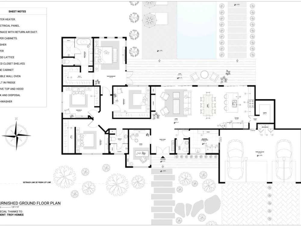 Detailed floor plans, site plans, sections or elevations done in ...