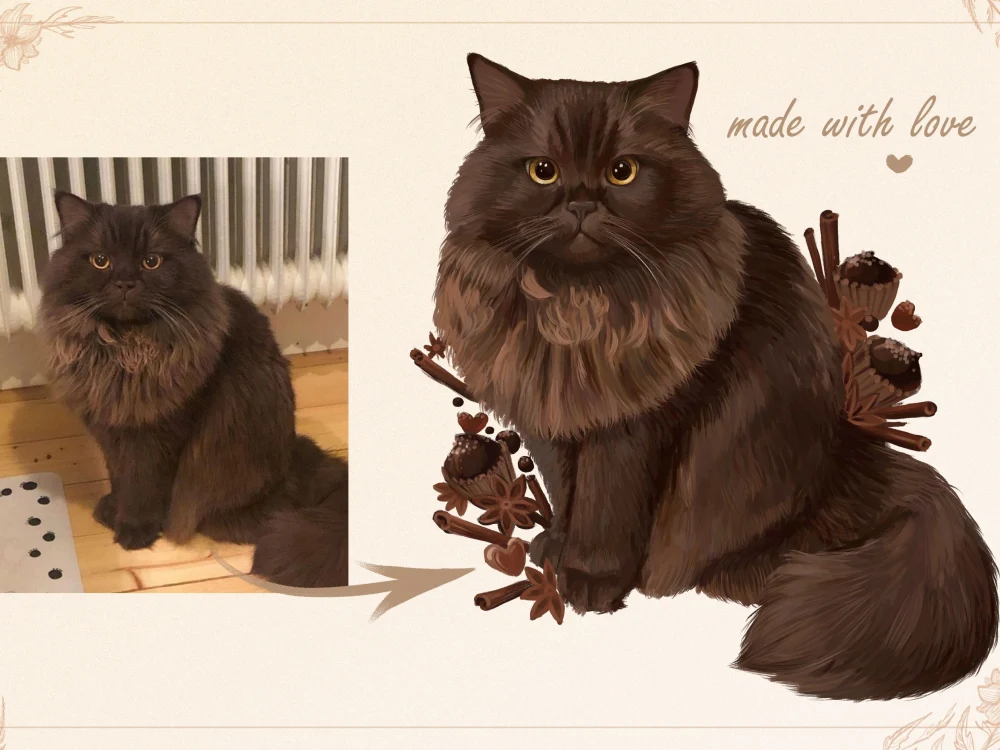 A cute realistic pet portrait | Upwork