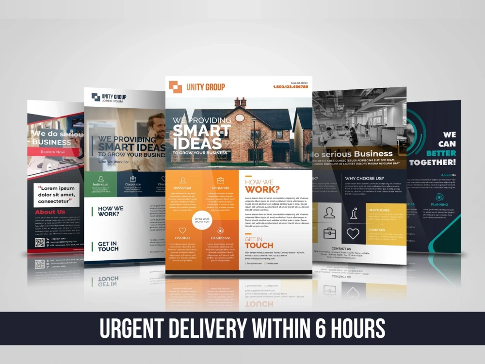 Urgent flyer design for digital corporate medical real estate sale ...