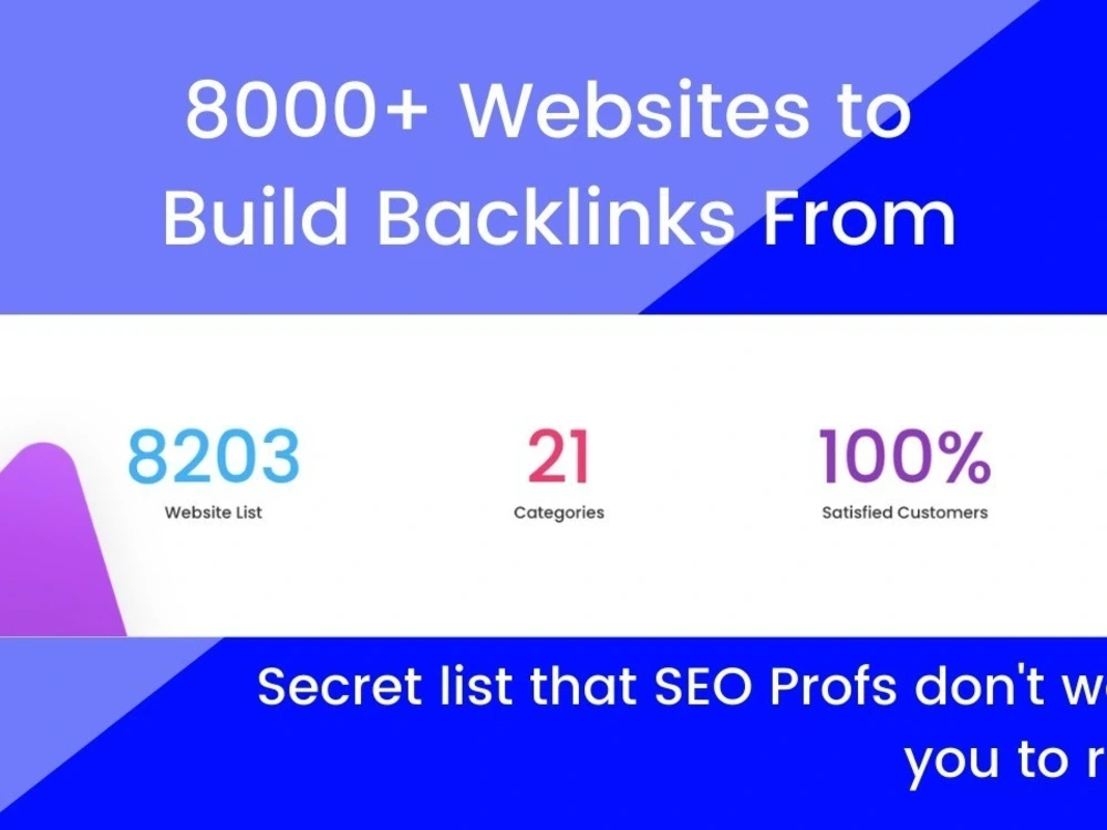 List of 8000 plus websites directory to build backlinks | Upwork
