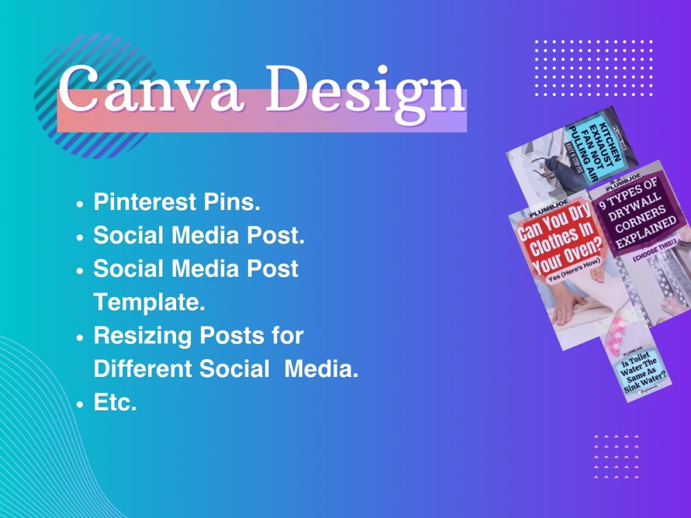 Social Media Posts designed in Canva | Upwork