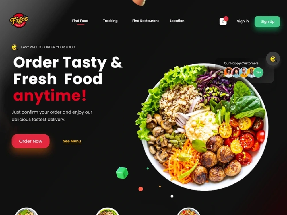 A responsive bakery, café, food ordering restaurant menu WordPress ...
