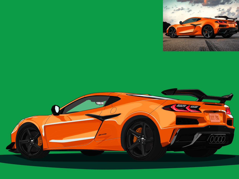 A high detailed Vector Car image. | Upwork