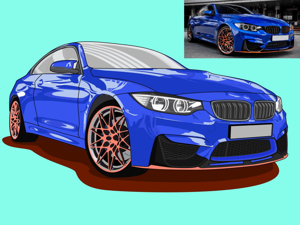 A high detailed Vector Car image. | Upwork