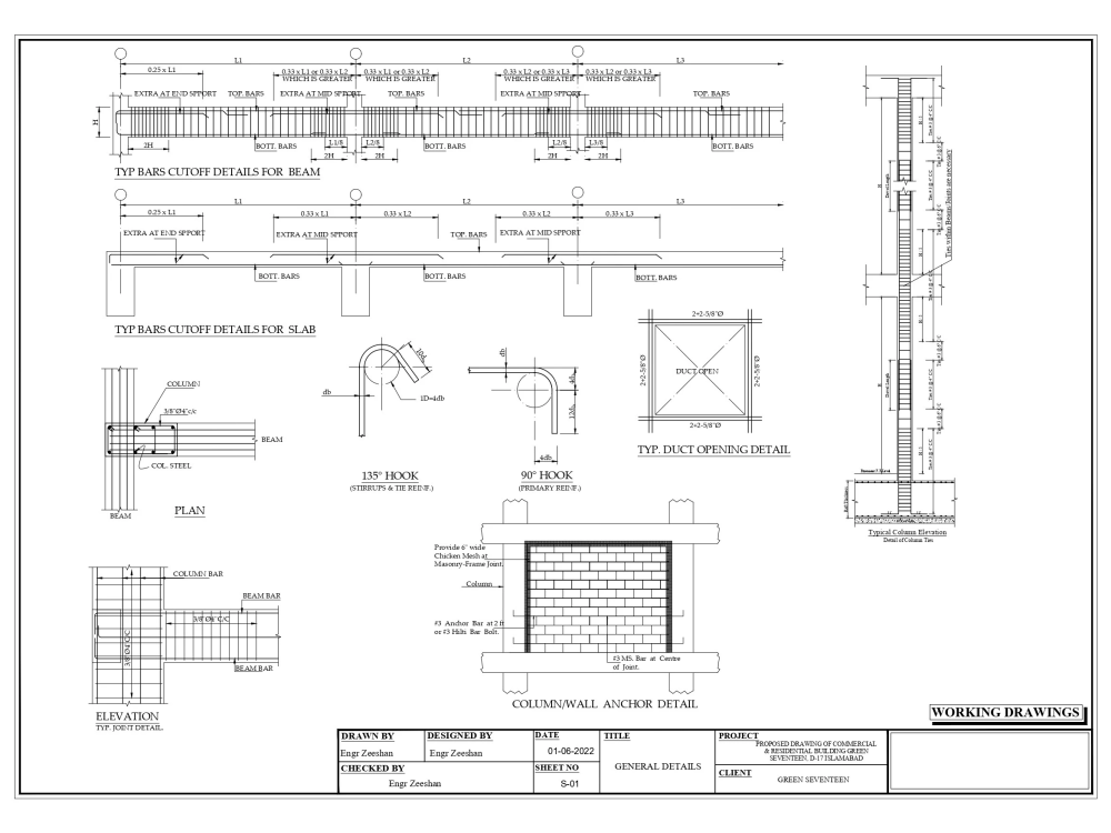 A full set Auto CAD Structural/Arch Detail Drawings for your building ...