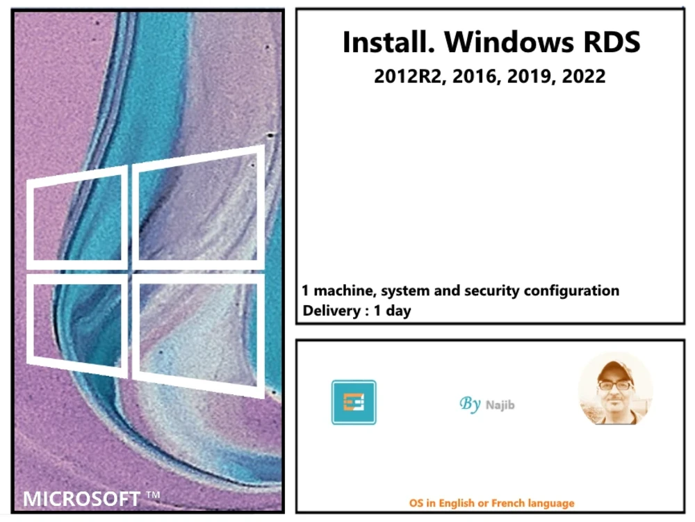 An installation of RDS (Remote Desktop Session Host) on 1 machine ...