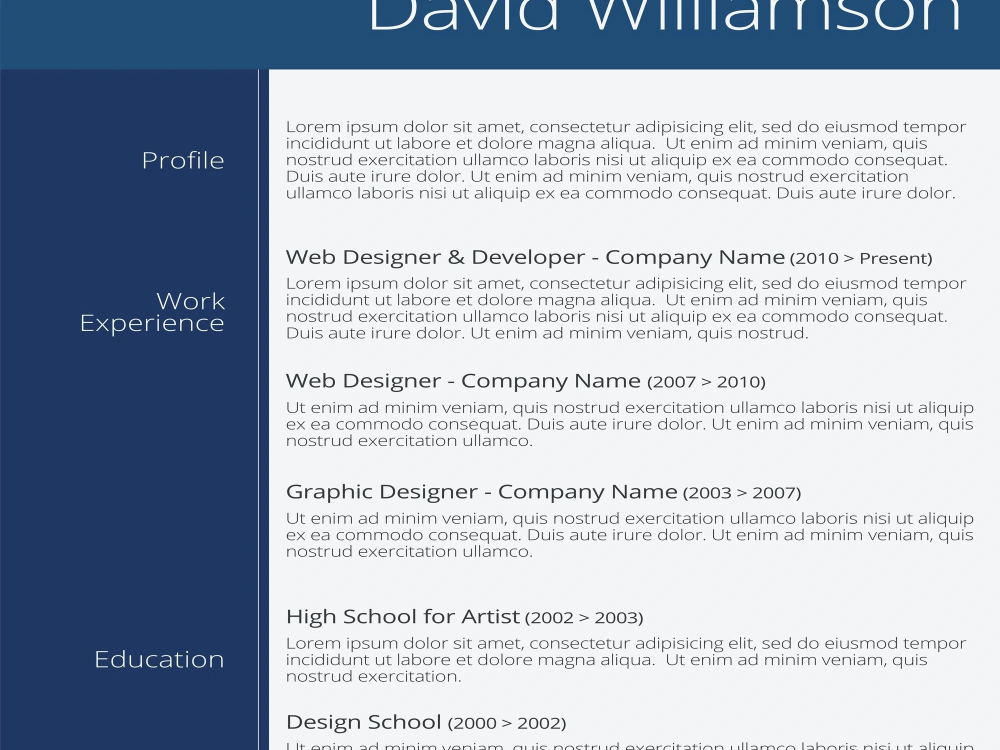 A World Class CV/Resume tailored to your next job | Upwork