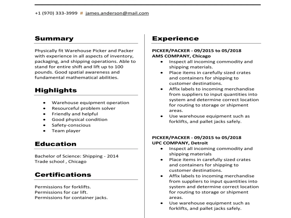 A World Class CV/Resume tailored to your next job | Upwork