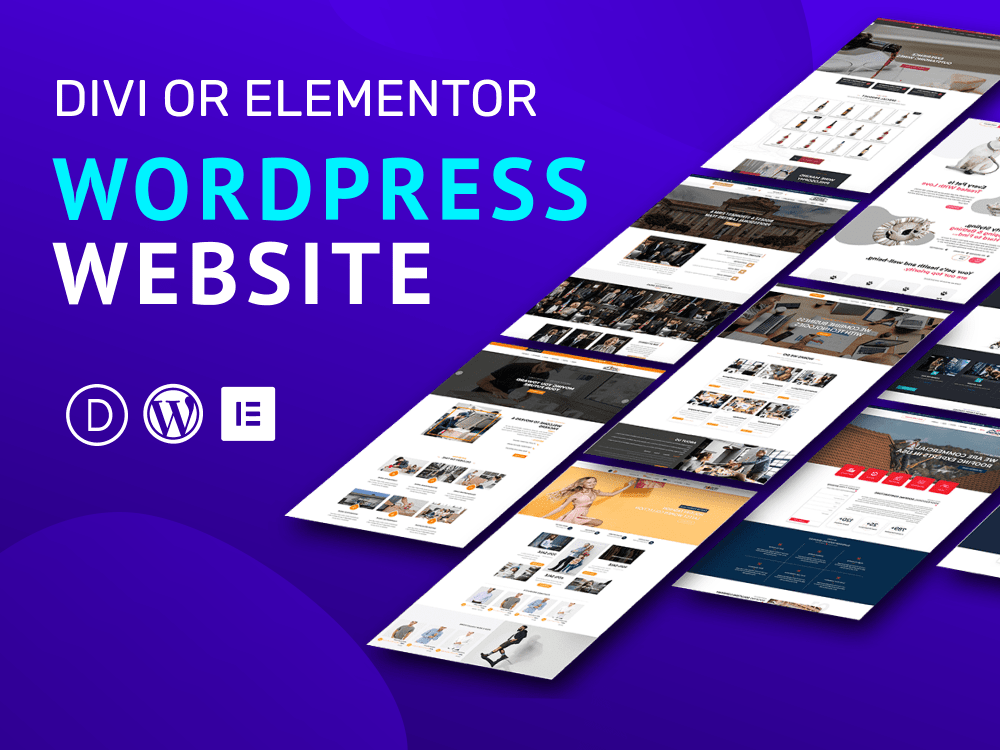 Responsive wordpress website design elementor pro divi builder redesign | Upwork