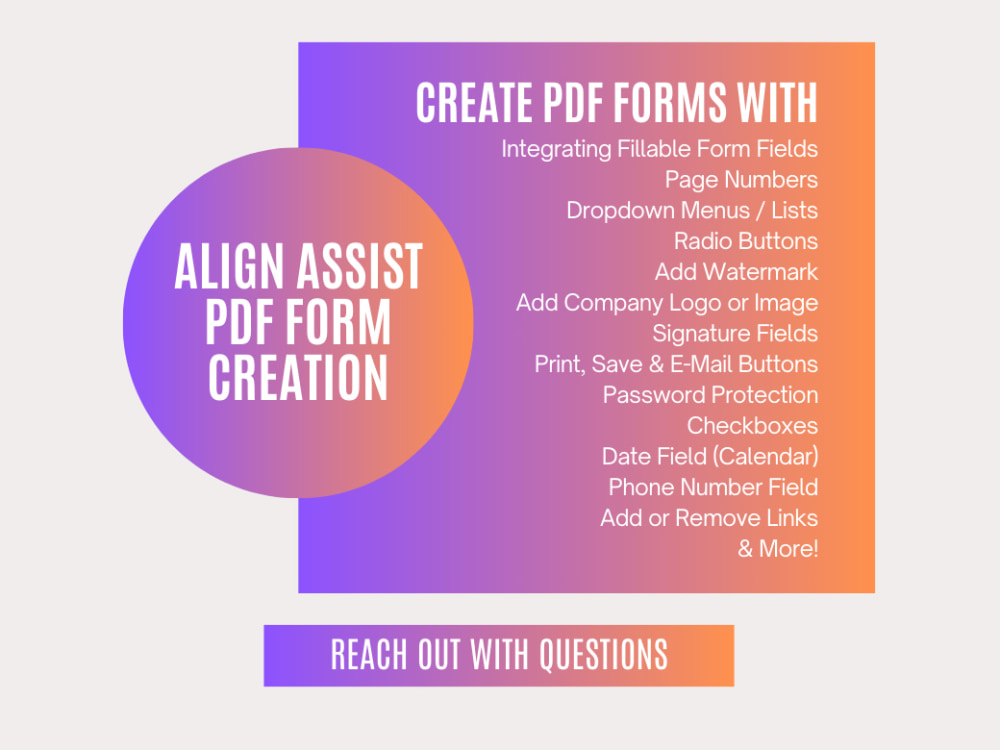 Adobe PDF Form Creation with Align Assist | Upwork