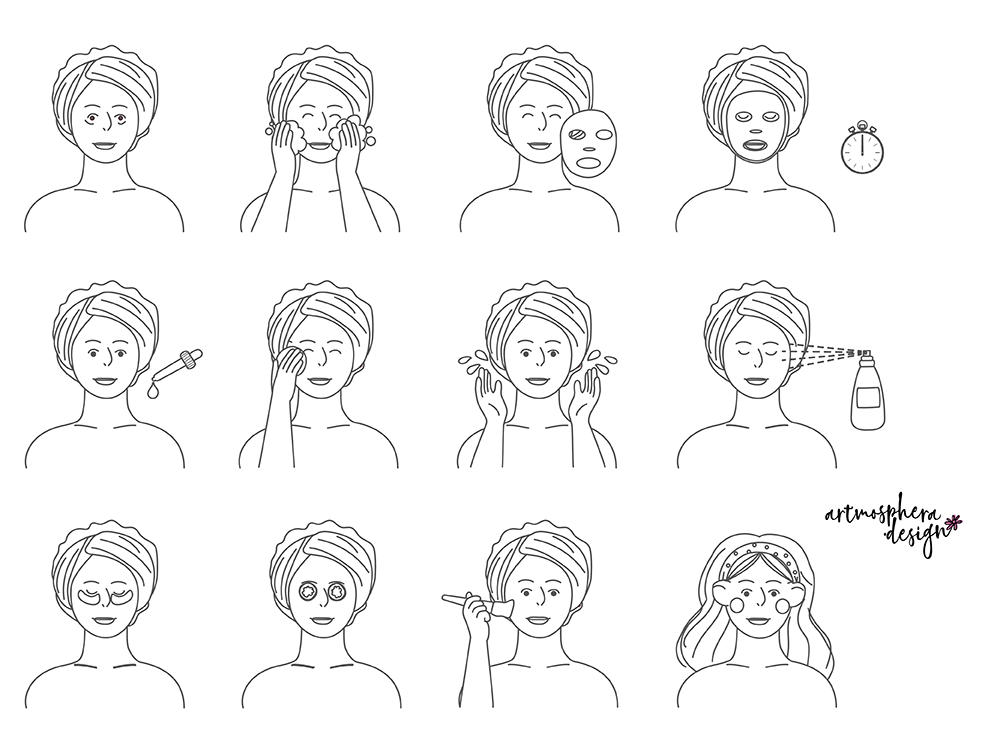 Step-by-step vector illustrations instruction manual for your products ...