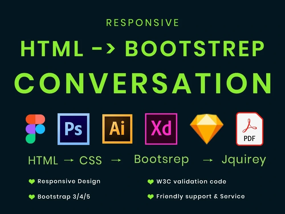 Responsive HTML website from PSD / XD / FIGMA / Zeplin | Upwork