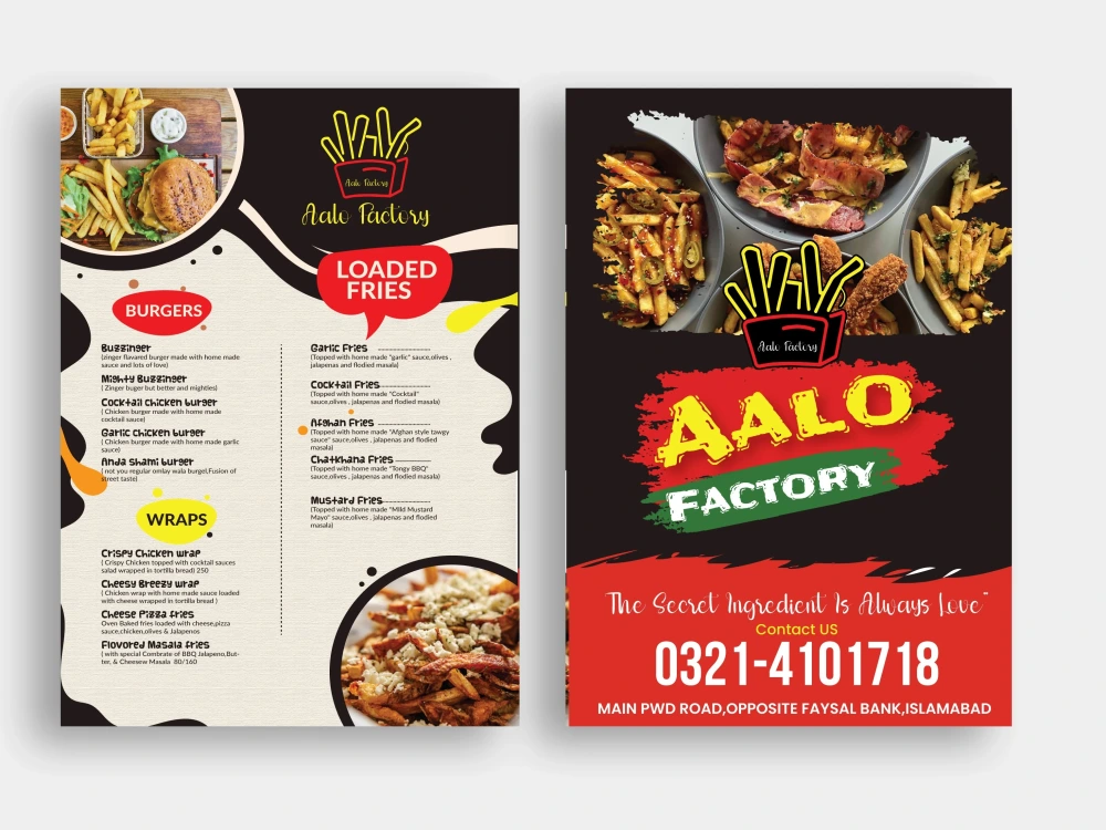 A modern restaurant flyer food menu design restaurant menu design for ...