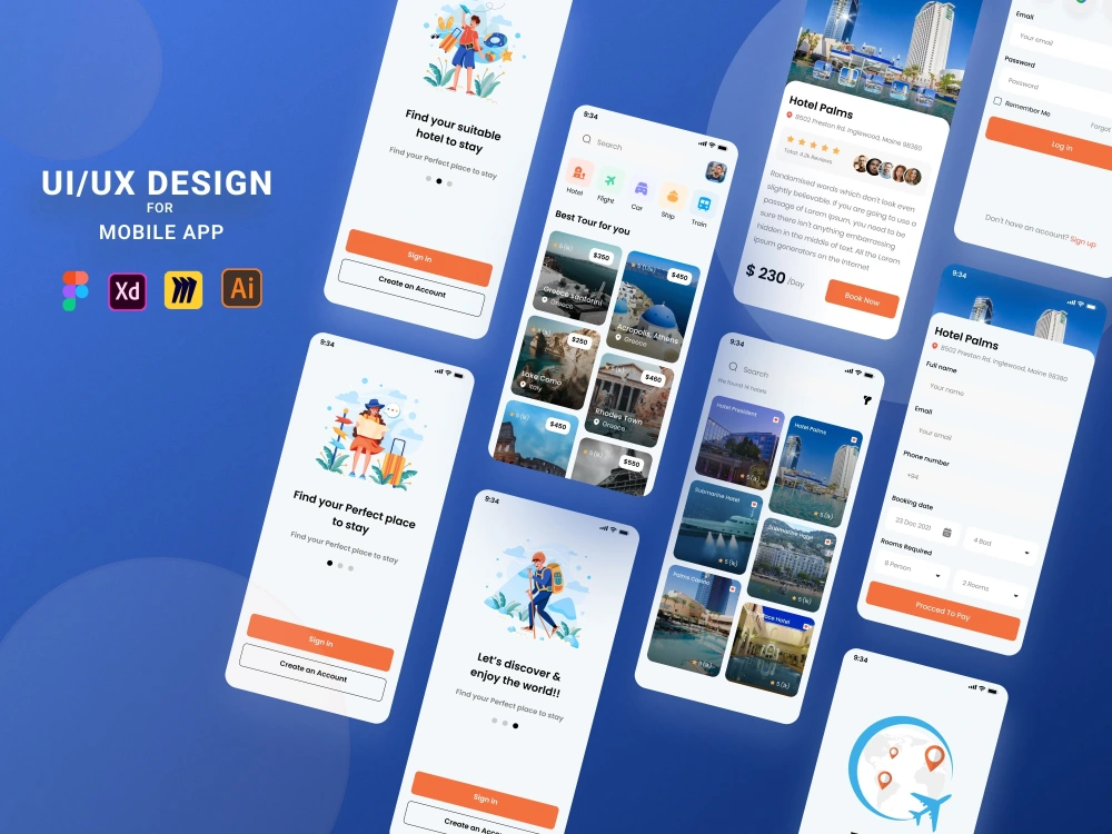 A Mobile app design, App UI design, UIUX design for android and ios ...