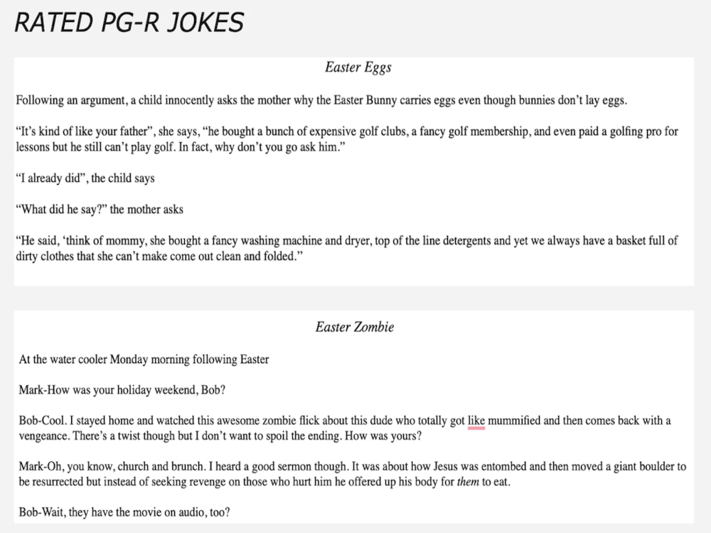 An original joke written specifically for you | Upwork