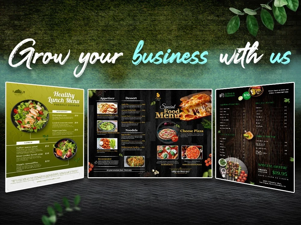 A modern Food menu, Restaurant menu, Menu board, Digital menu design ...
