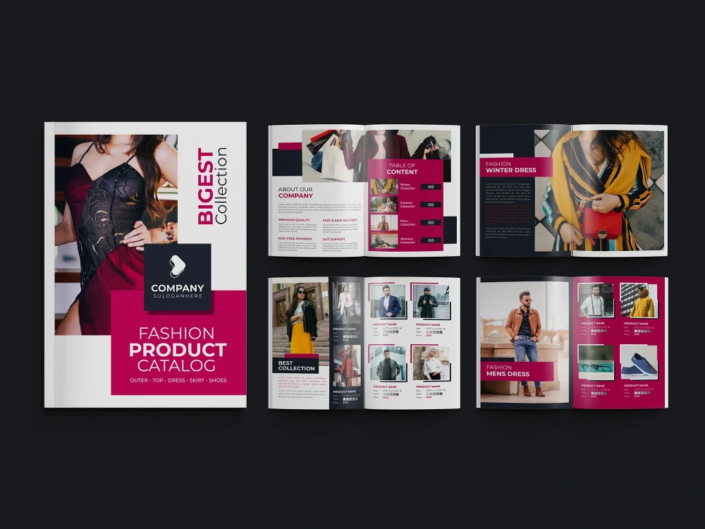 Modern product catalog brochure fashion magazine logbook booklet design ...