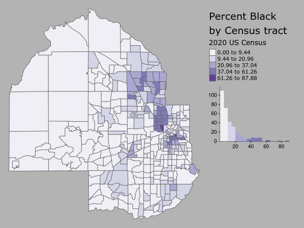 An analysis/map/visualization of US Census data (by state, zip code ...