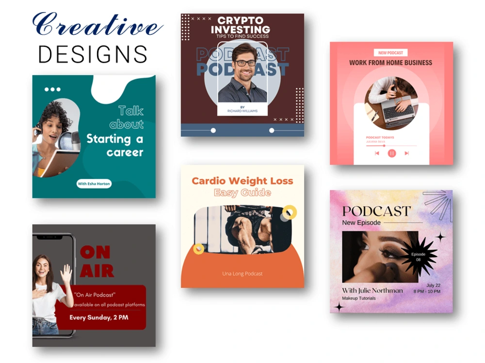 Typographic Podcast Cover Design for iTunes, Spotify, SoundCloud ...