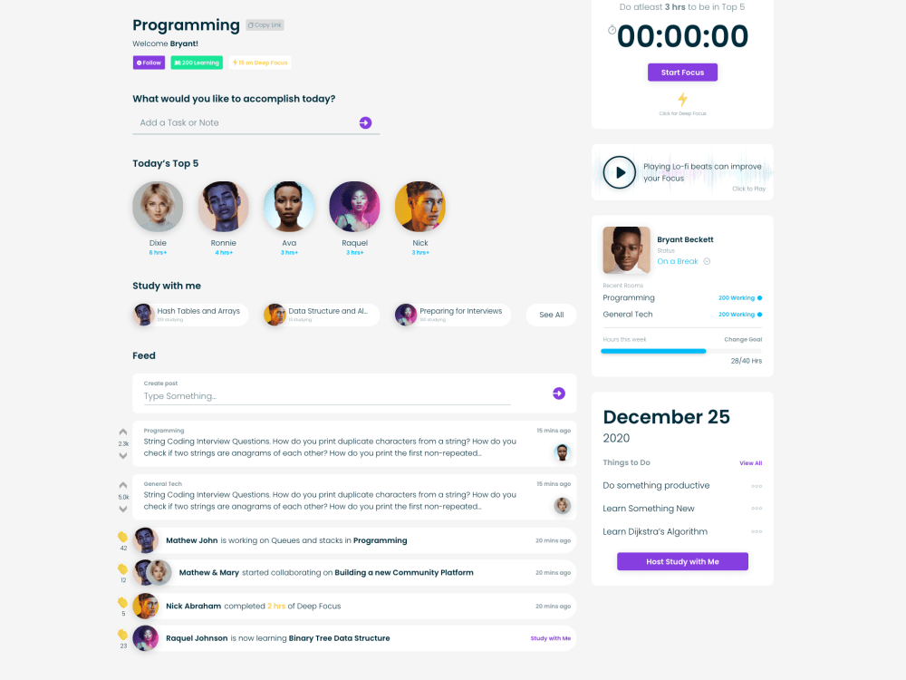 A custom dashboard design in figma based on secondary user research ...