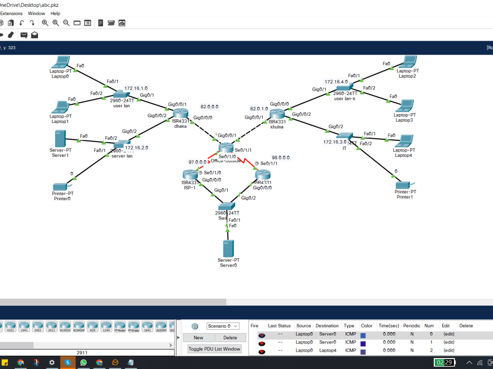 Network Topology Design and Configuration using Packet Tracer | Upwork