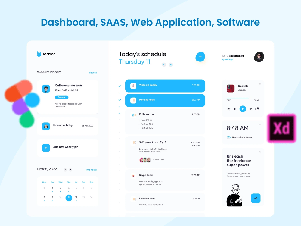Clean UI/UX for your Website Design, Admin Panel, SaaS, Web Application ...
