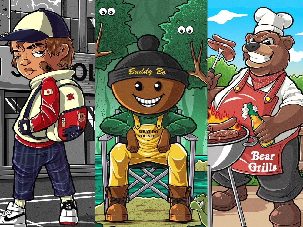 Custom t-shirt design with cartoon-style for merchandise | Upwork