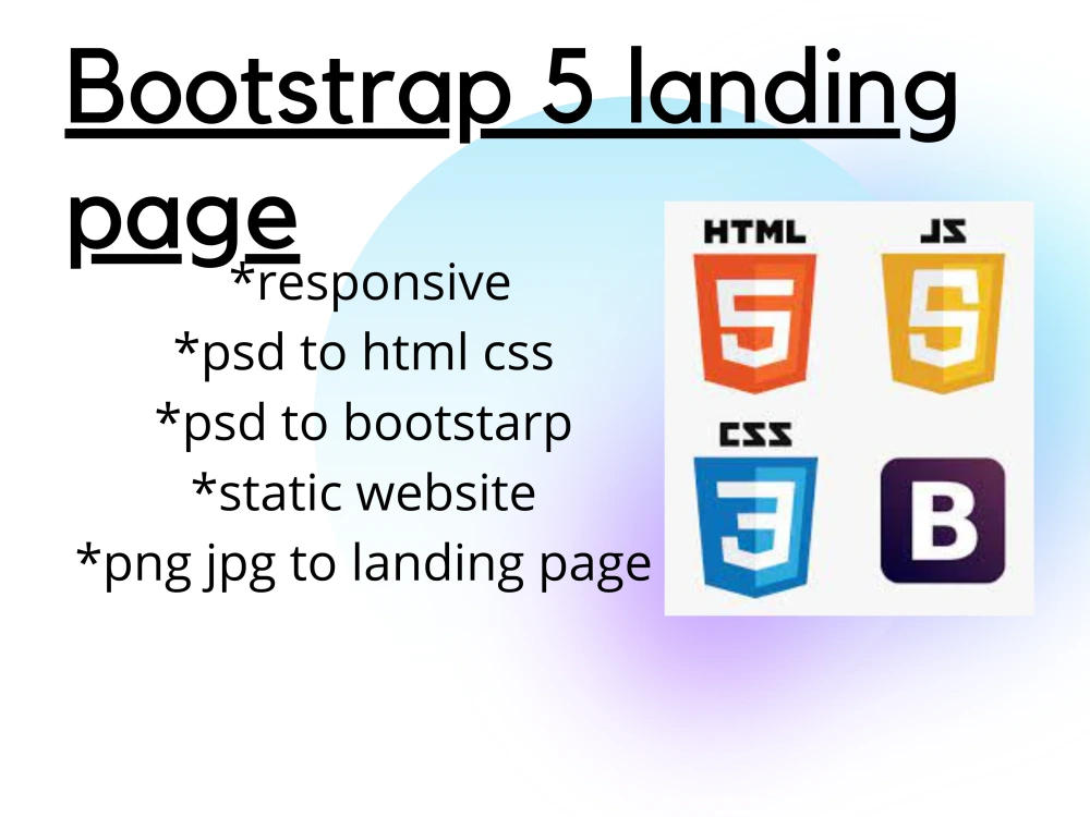 Html bootstrap 5 responsive website | Upwork