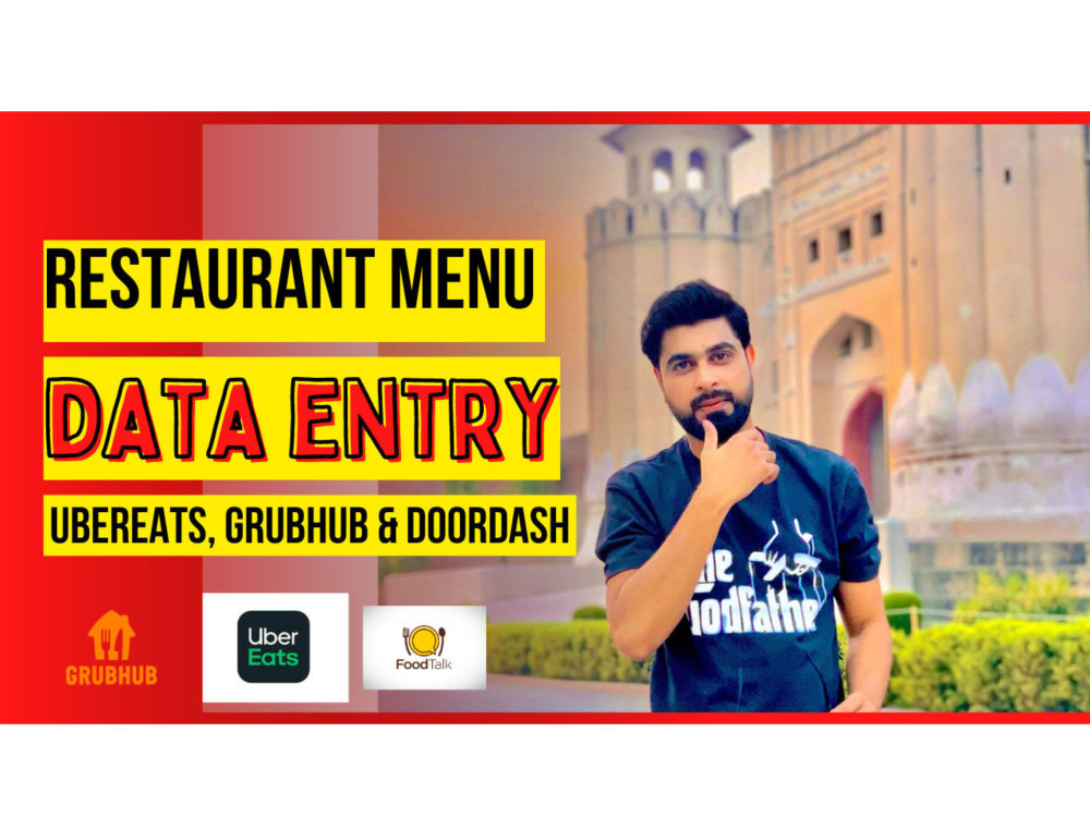 Your restaurant menu data entry done in DoorDash, Uber Eats, and ...